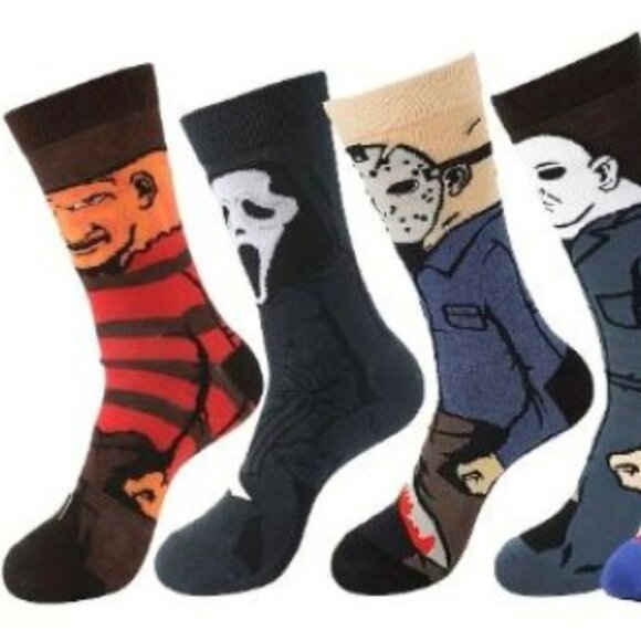 Underwear & Socks | Horror Movie Crew Socks Unisex Scream Chucky Jason ...